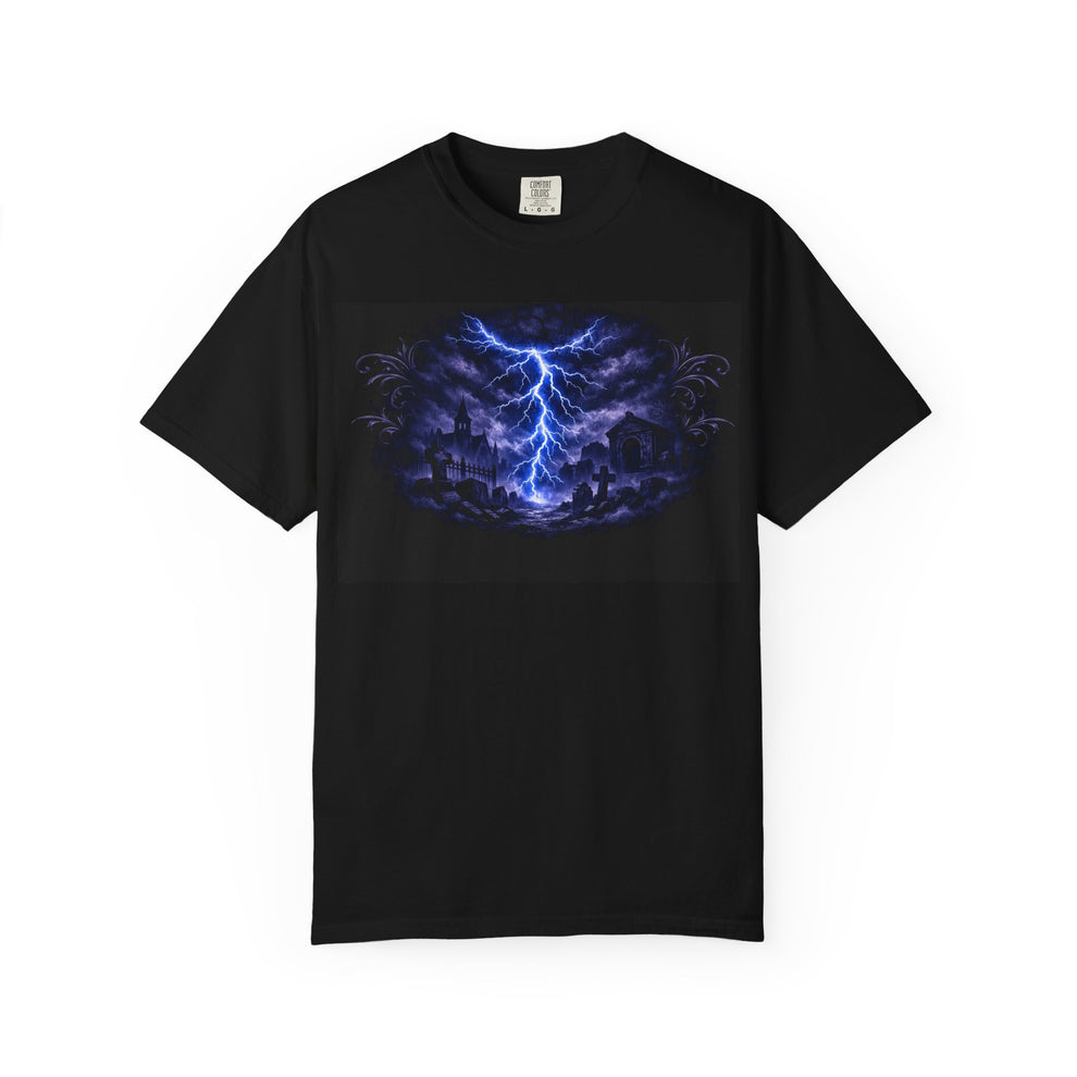 Lightning Storm Graphic T-Shirt — Gothic Nightscape Tee – Zacharee Place